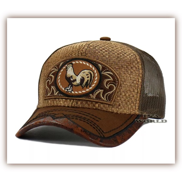 Accessories | Rooster Hat Straw Cap Mesh Trucker Snapback Mexico ...